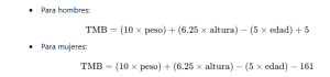 Calculadora de Calorías (Harris-Benedict) ️